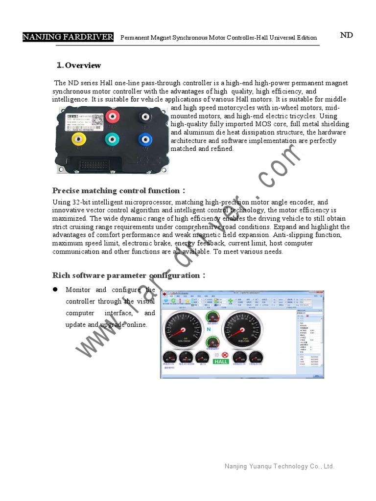 Fardriver Controller Manual | PDF | Electric Motor | Manufactured Goods