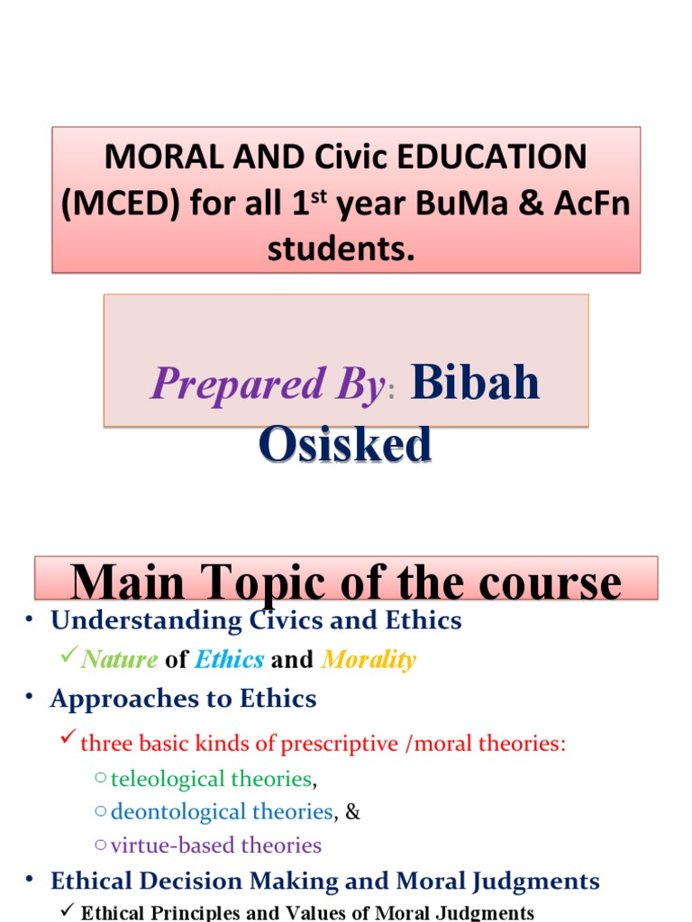 Understanding Moral and Civic Education | PDF | Morality | Citizenship