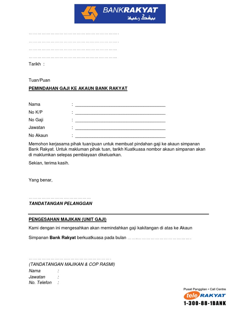 Surat Tukar Gaji | PDF