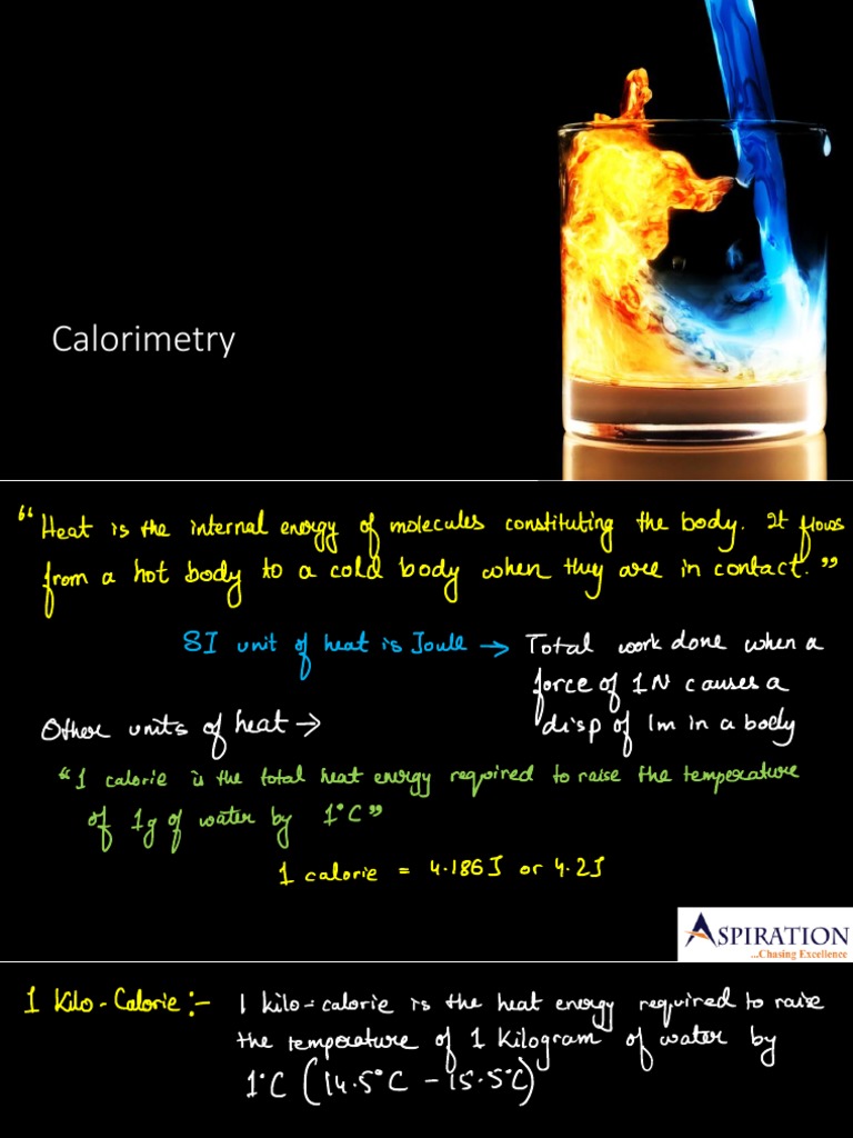 Calorimetry - Class 10 - ICSE - Notes and Solved Questions | PDF