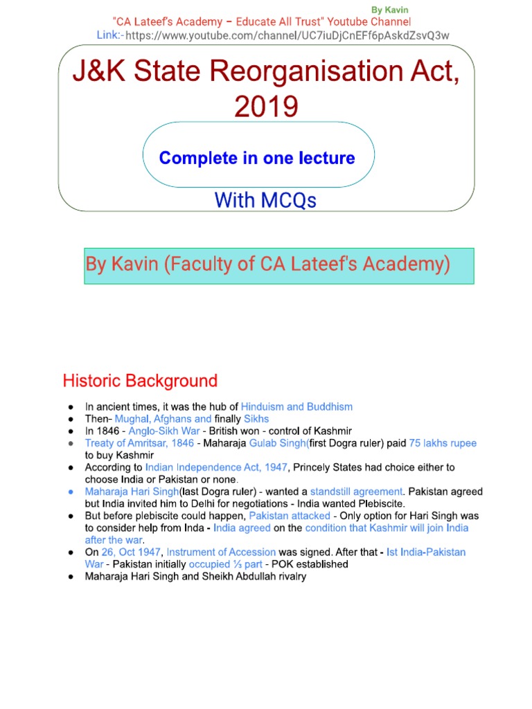 Reorganization Act | PDF