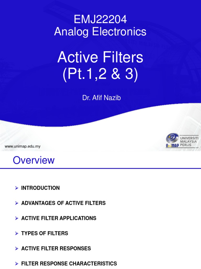 EMJ22204-Chapter 3 - Active Filters | PDF | Electronic Filter | Low ...