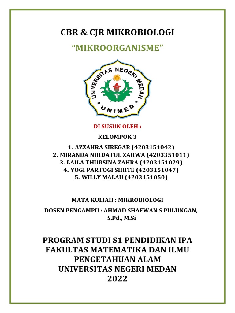 CBR & CJR Mikrobiologi - Kelompok 3 | PDF