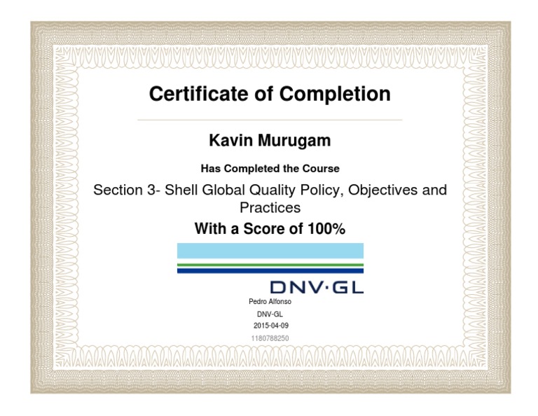 Section 3 - Shell Global Quality Policy, Objectives and Practices | PDF