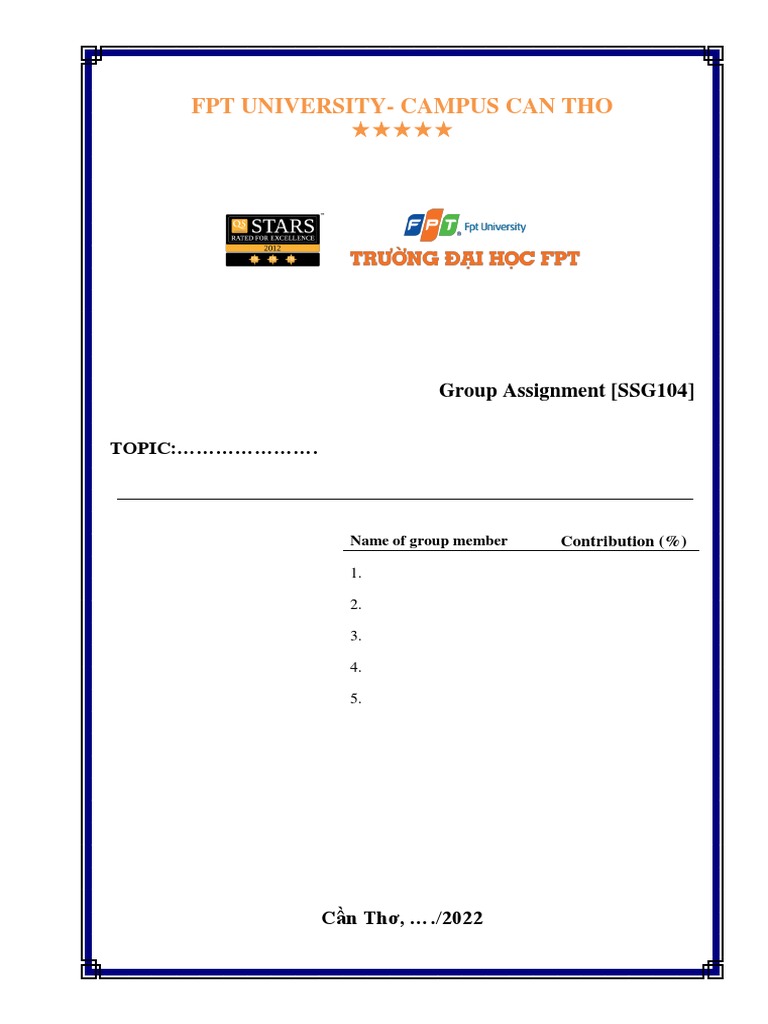 FPT University Can Tho Group Project Guide | PDF