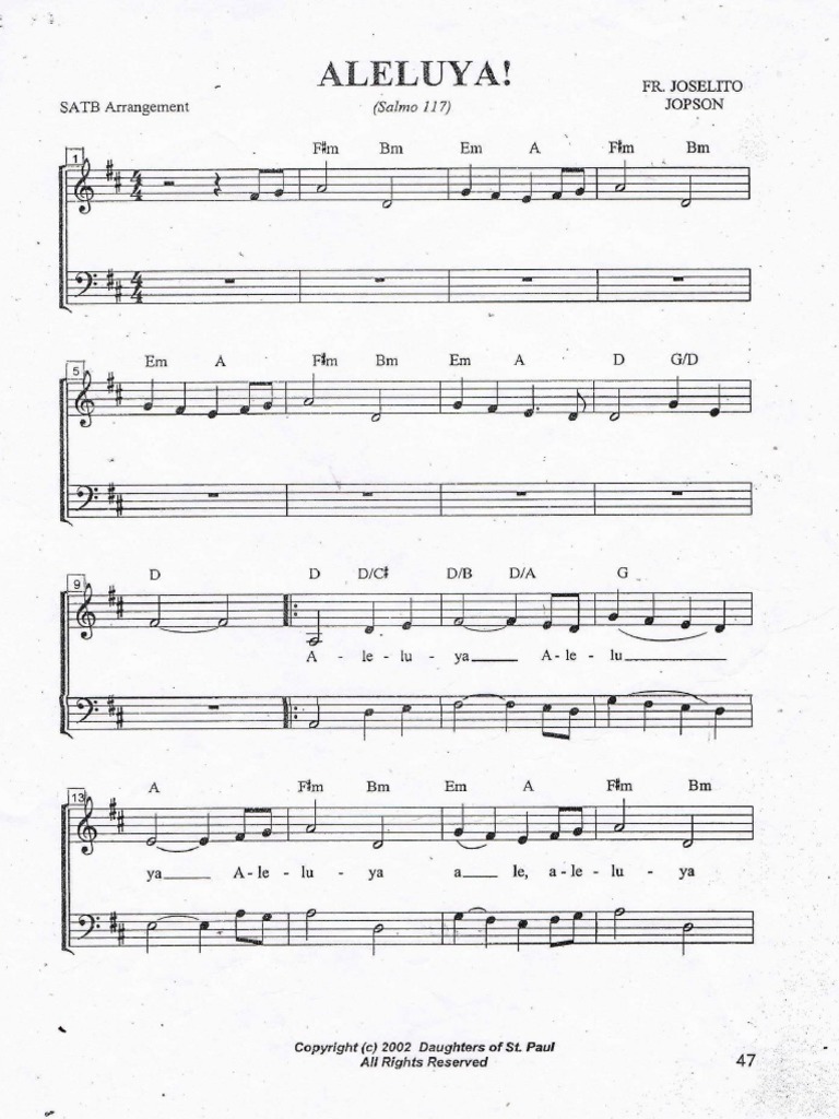Alleluia Salmo 117 Pdf