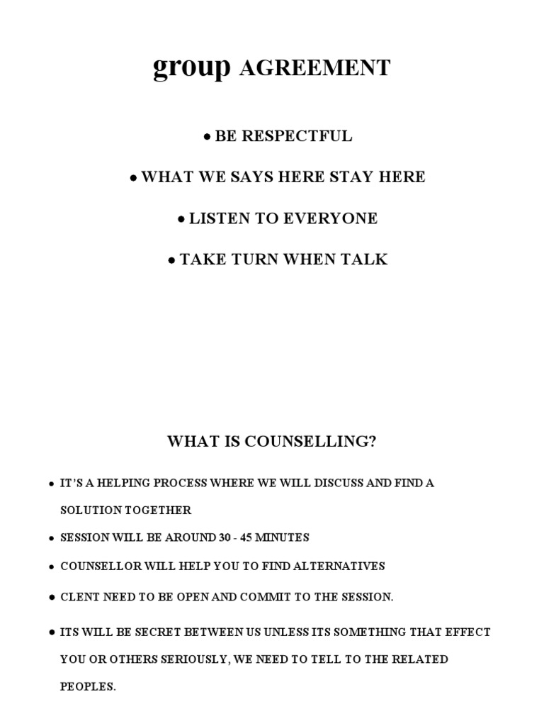 Group Agreement | PDF