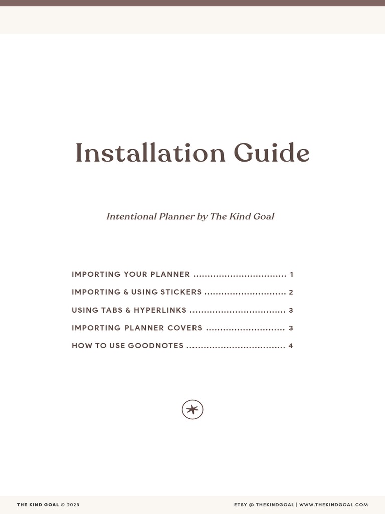 InstallationGuide 2023IntentionalPlanner | PDF | Icon (Computing) | Zip (File Format)