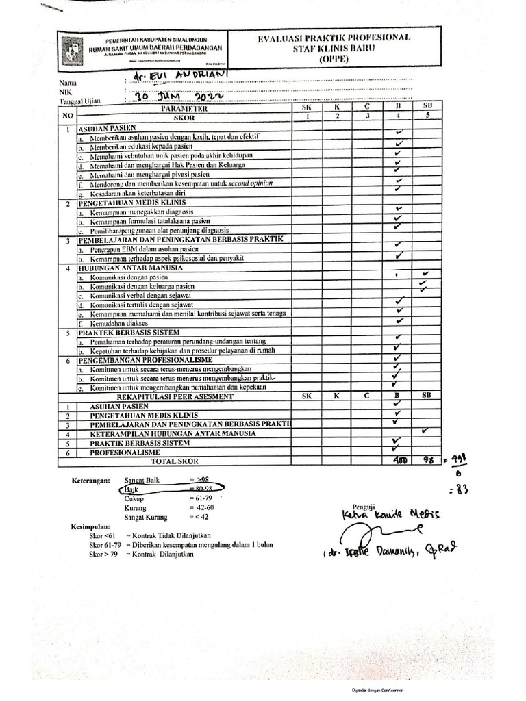 KPS 4 Ep 2 Evaluasi Staf Klinis Baru | PDF