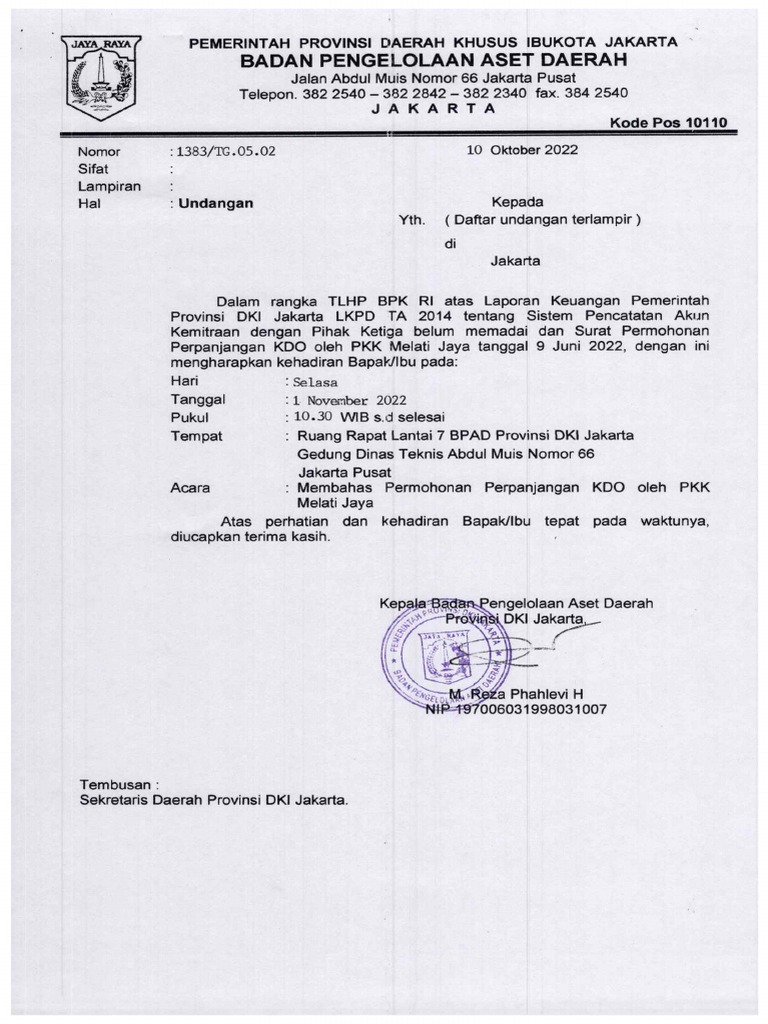 Undangan PKK Kdo Ok | PDF