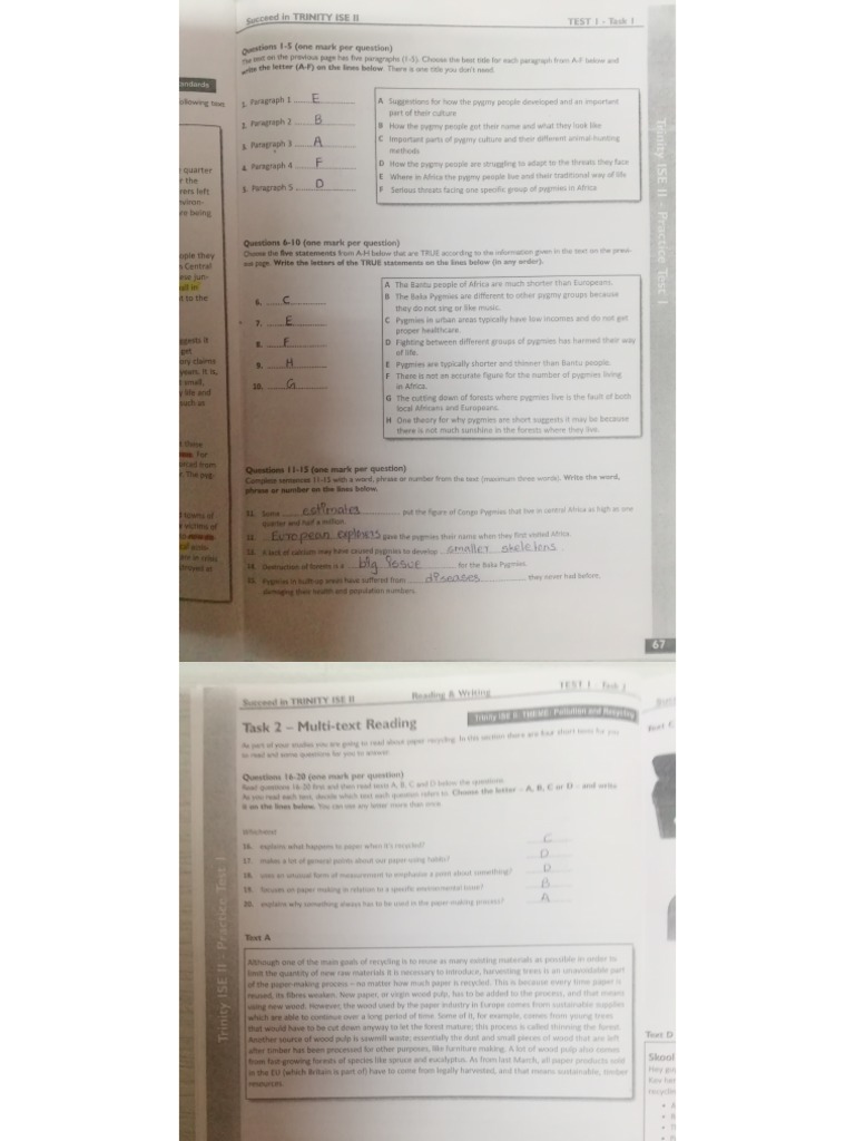 Test 1 - Trinity | PDF