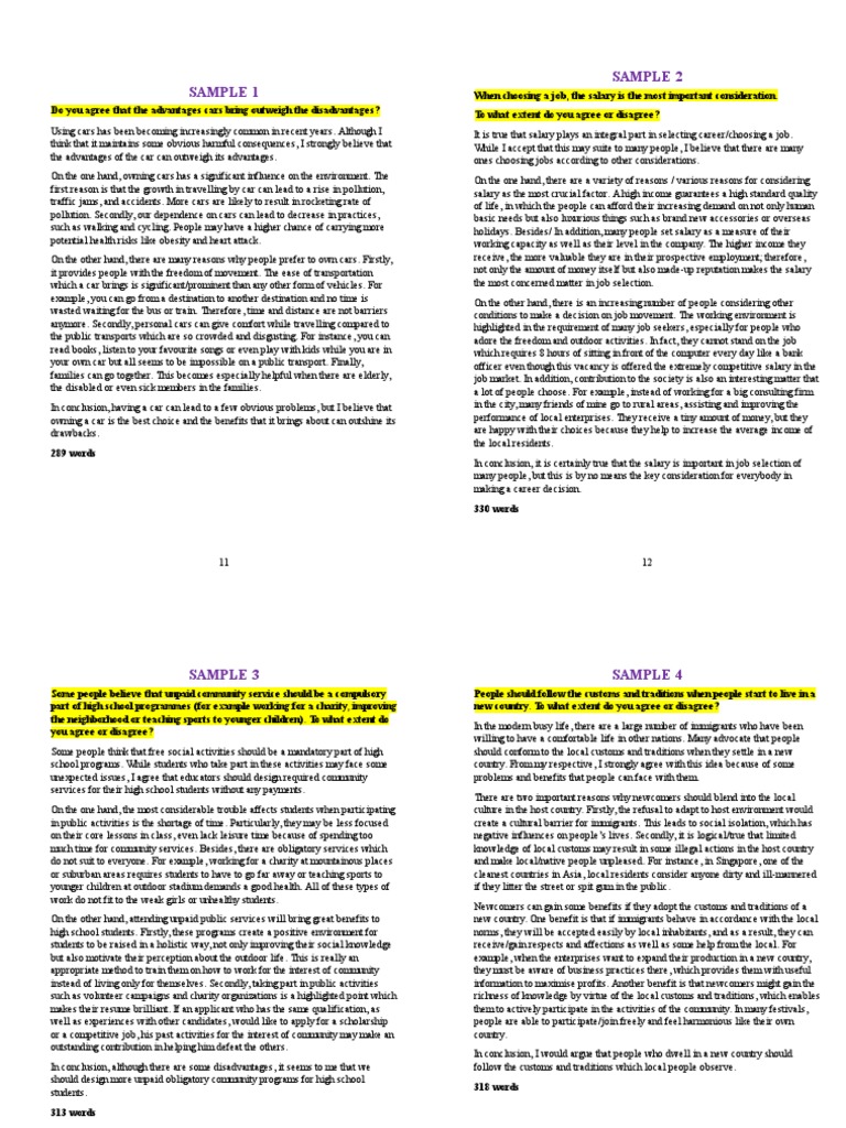 Writing Task 2 Samples | PDF | Meat | Tourism