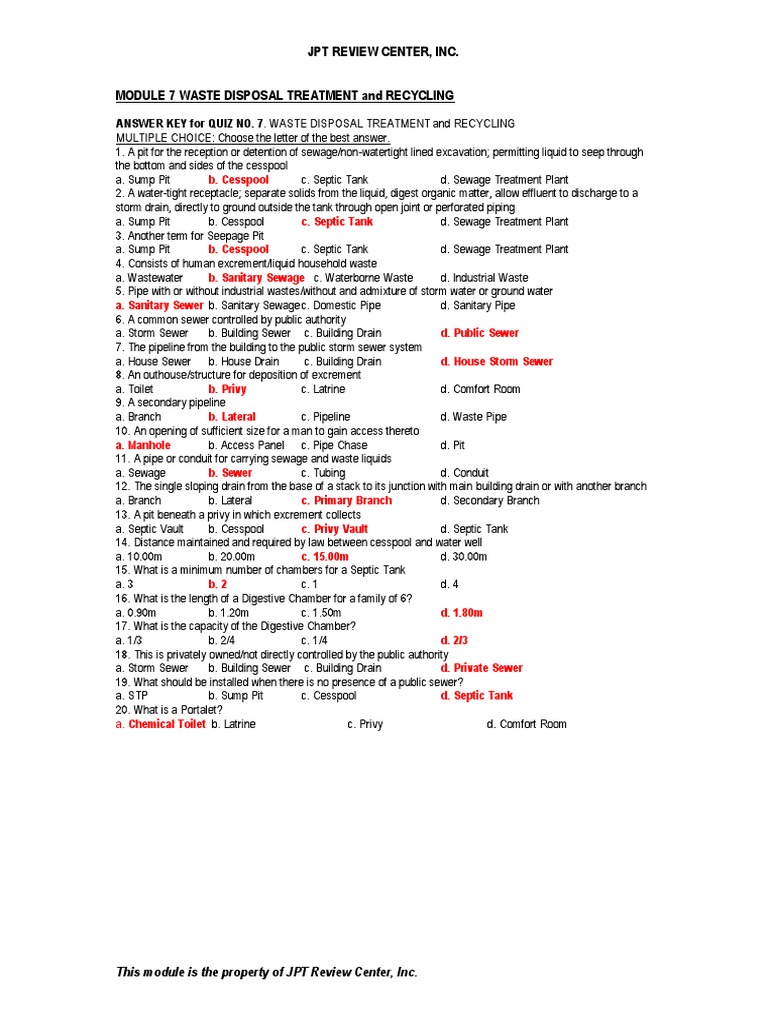 Utilities Pugeda Quiz 7 | PDF | Sanitary Sewer | Sewage Treatment