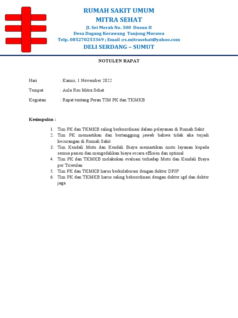Notulen Rapat | PDF