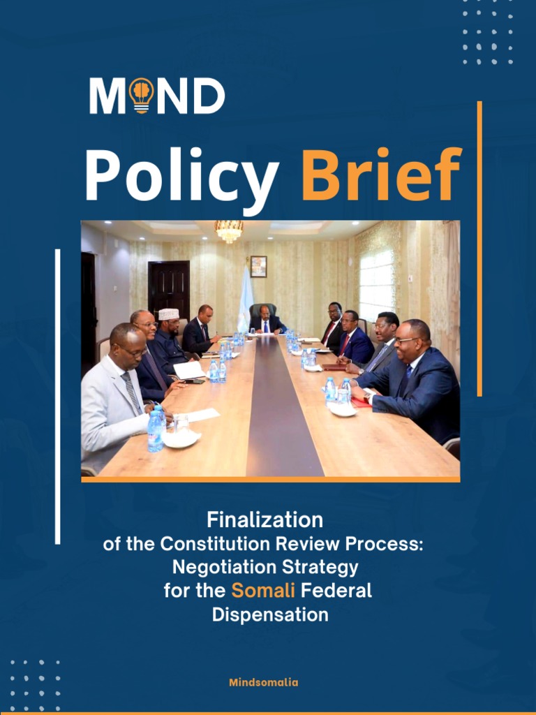 Finalization of The Constitution Review Process Negotiation Strategy For The Somali Federal ...