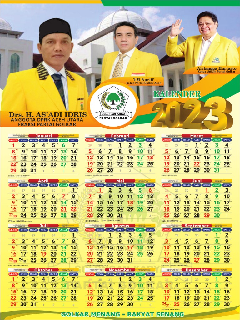 Desain Kalender Golkar Tahun 2023 | PDF