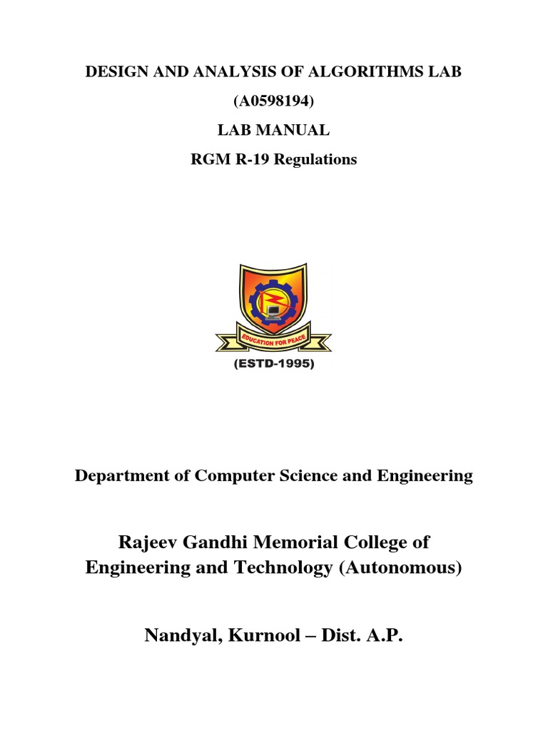 DAA Lab | PDF | Computing | Mathematical Logic DAA Lab | PDF | Computing | Mathematical Logic
