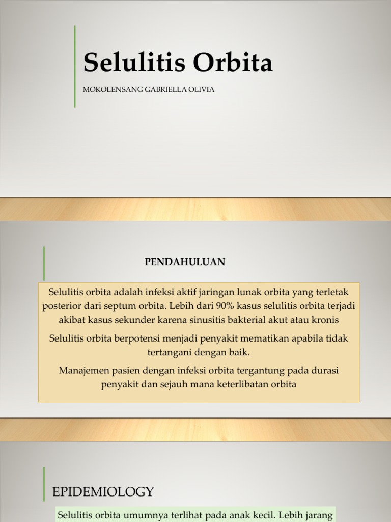 Penanganan Selulitis Orbita pada Anak | PDF