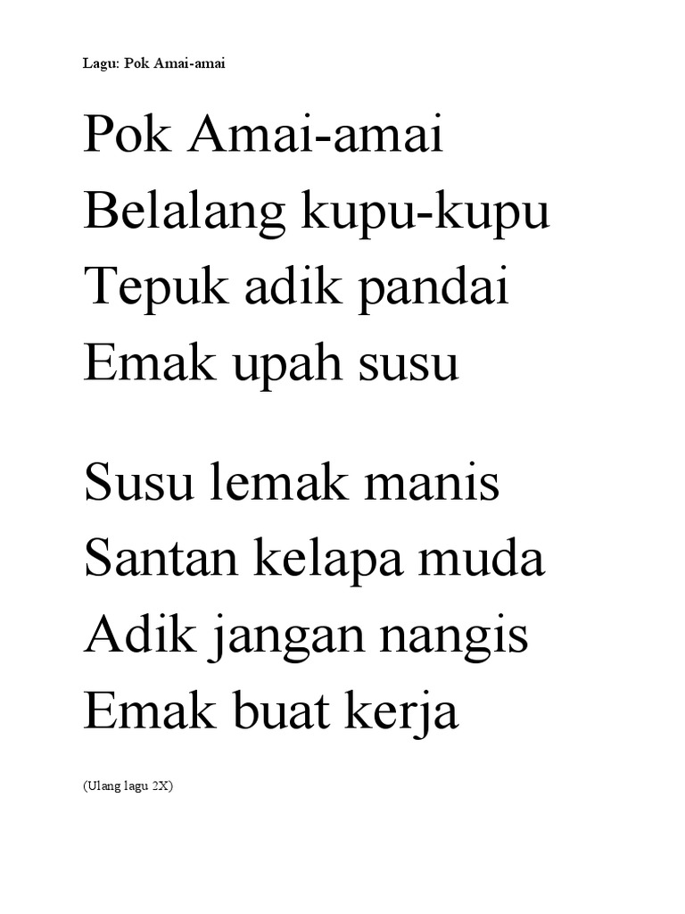 Pok Amai Amai | PDF
