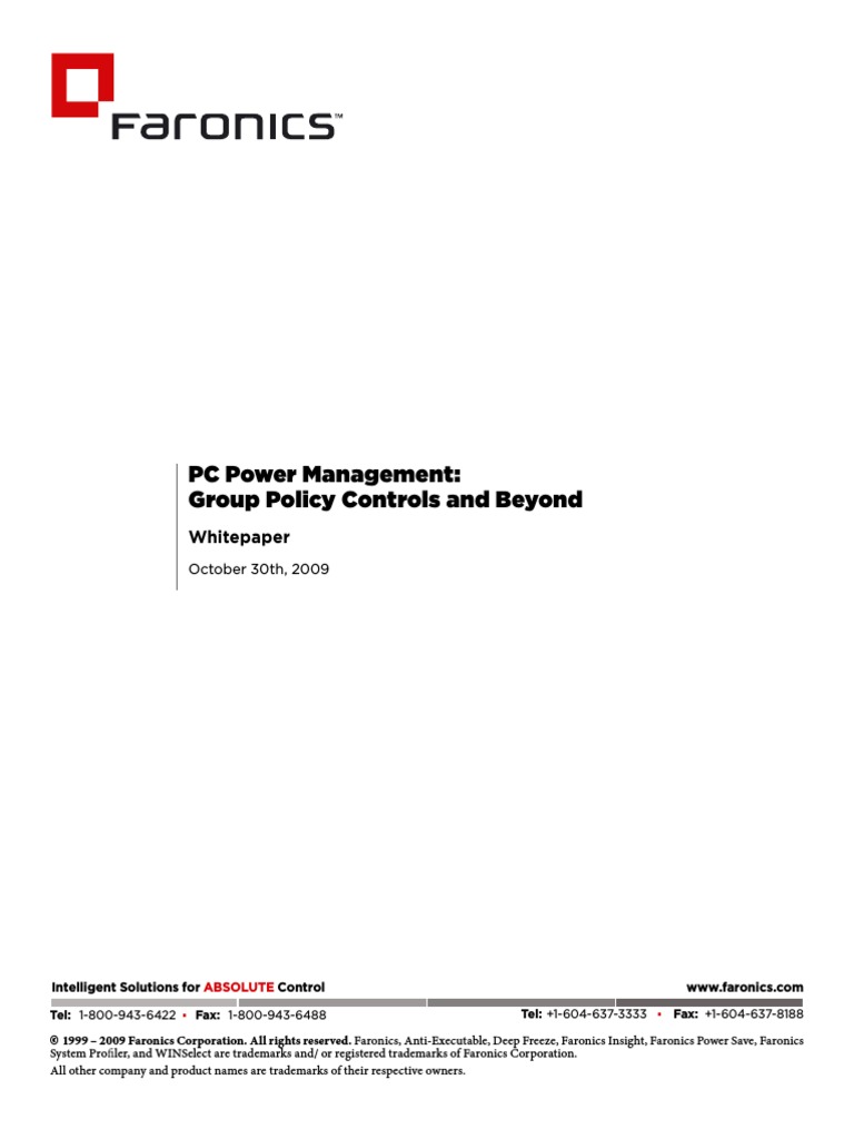 PS WP PC Power Management GPO en | PDF | Group Policy | Microsoft Windows