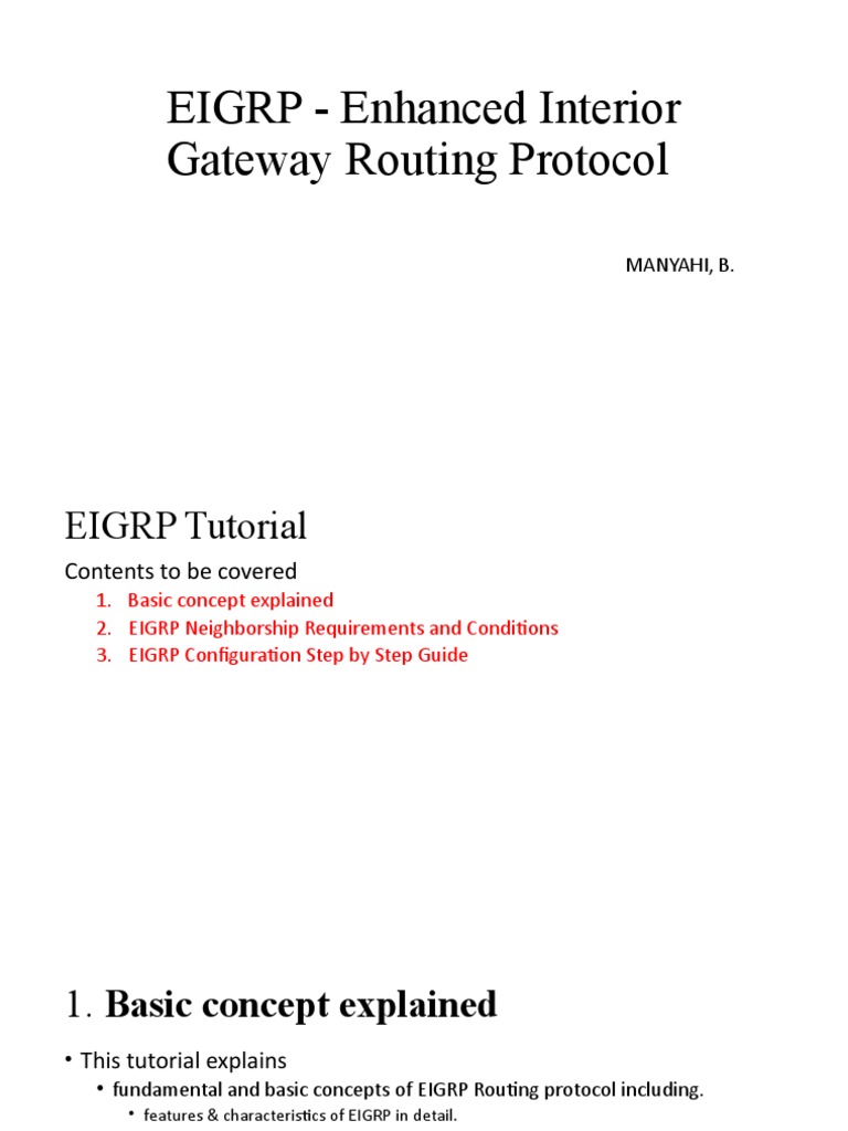 Enhanced Interior Gateway Routing Protocol | PDF | Routing | Computer ... Enhanced Interior Gateway Routing Protocol | PDF | Routing | Computer ...