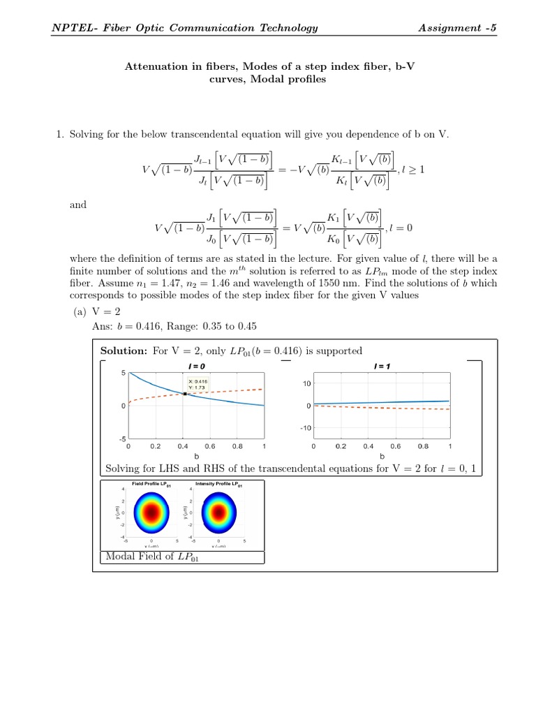 FOCT NPTEL Week5 Assignment Questions&Solutions | Download Free PDF | Optics | Electromagnetic ...