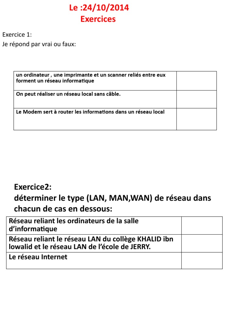 Exercices 9 2014 | PDF | Technologie et ingénierie