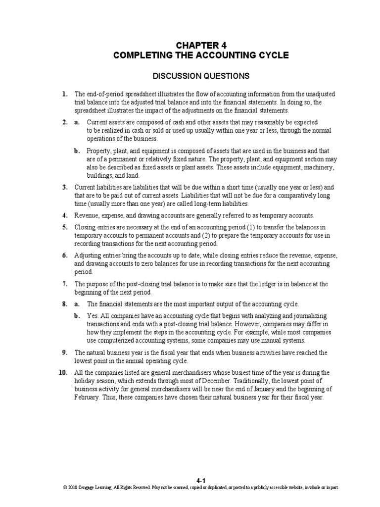 CH 4 - Soln | PDF | Expense | Equity (Finance)