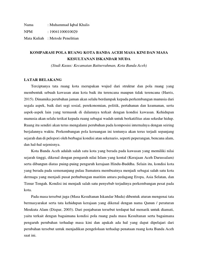 Muhammad Iqbal Khalis - 1904110010029 - Mini Proposal | PDF