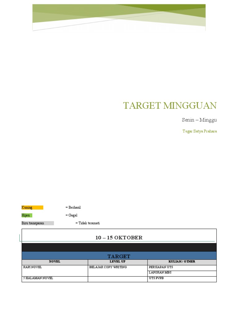 Target Mingguan | PDF