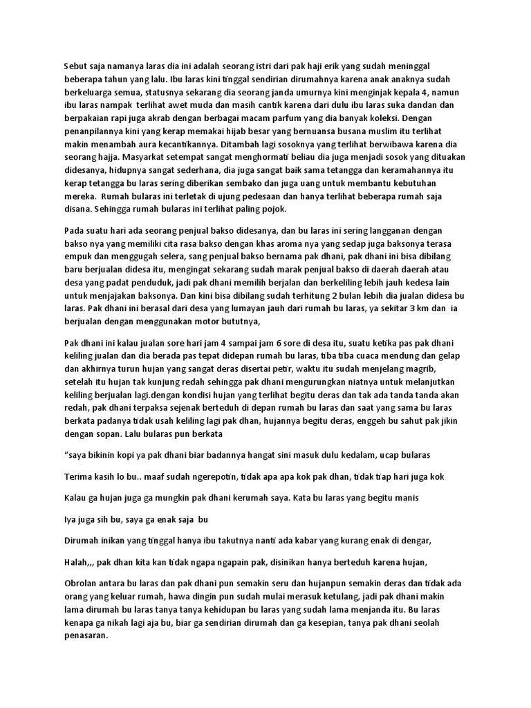 Sebut Saja Namanya Laras Dia Ini Adalah Seorang Istri Dari Pak Haji Erik Yang Sudah Meninggal ...