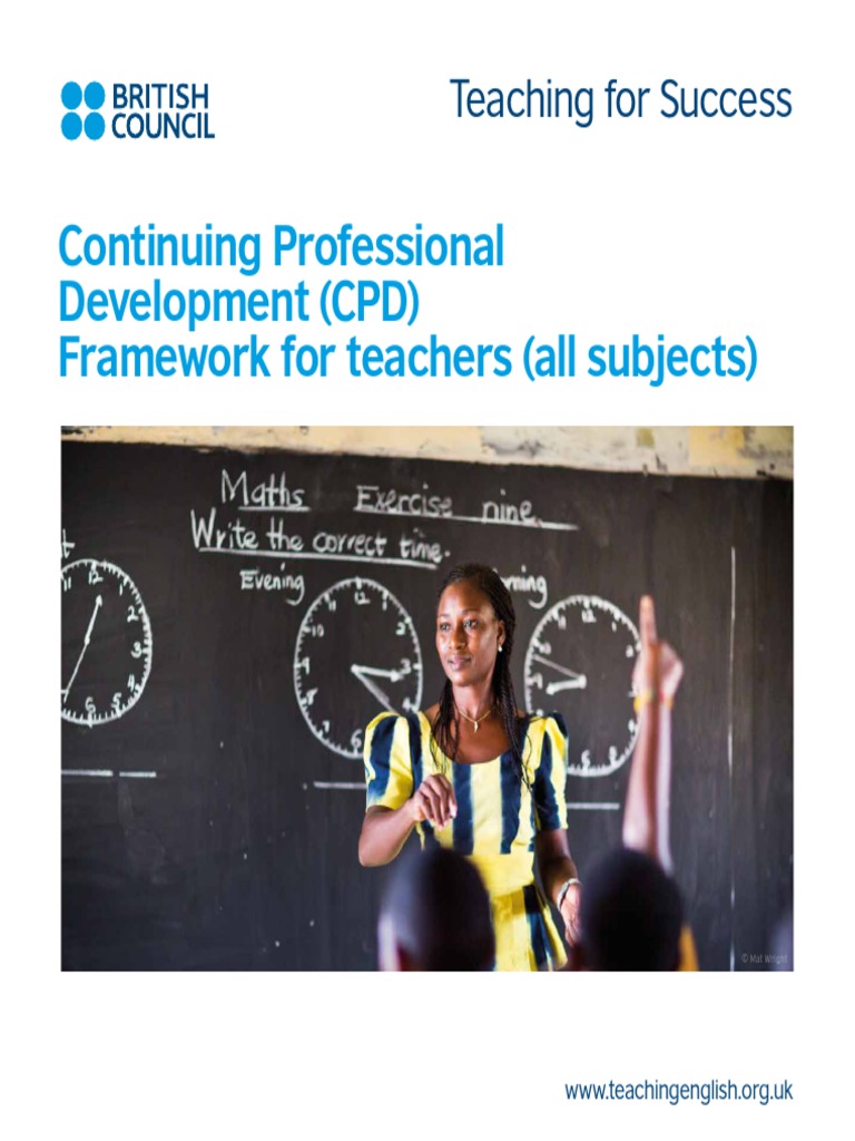 Continuing Professional Development (CPD) Framework For Teachers (All ...