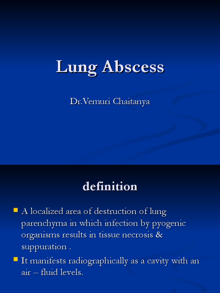 Lung Abscess | PDF | Pneumonia | Lung