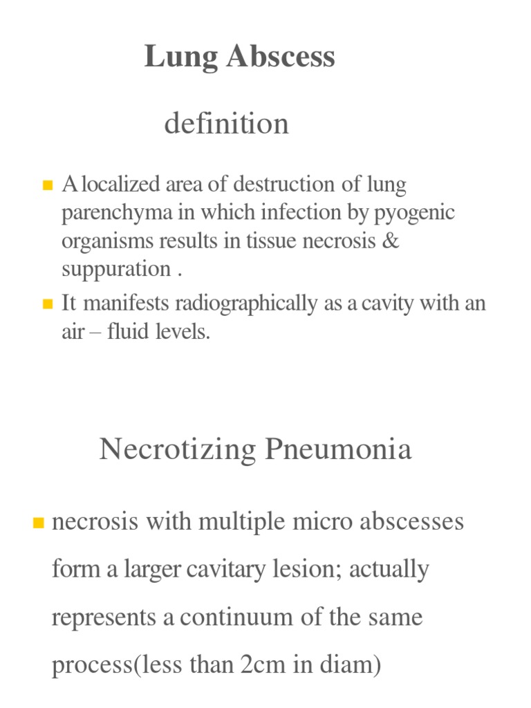 Understanding Lung Abscess: Causes & Treatment | PDF | Pneumonia | Lung