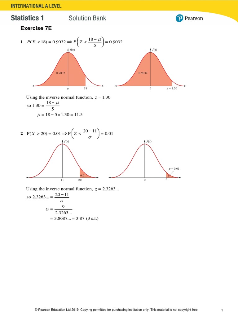 Ial Maths s1 Ex7e | PDF | Teaching Methods & Materials
