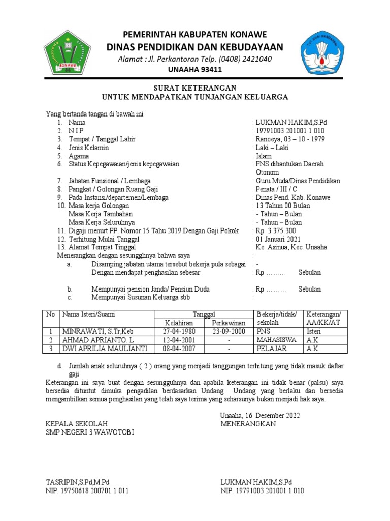 Contoh Format KP4 PNS Terbaru 2024 | PDF