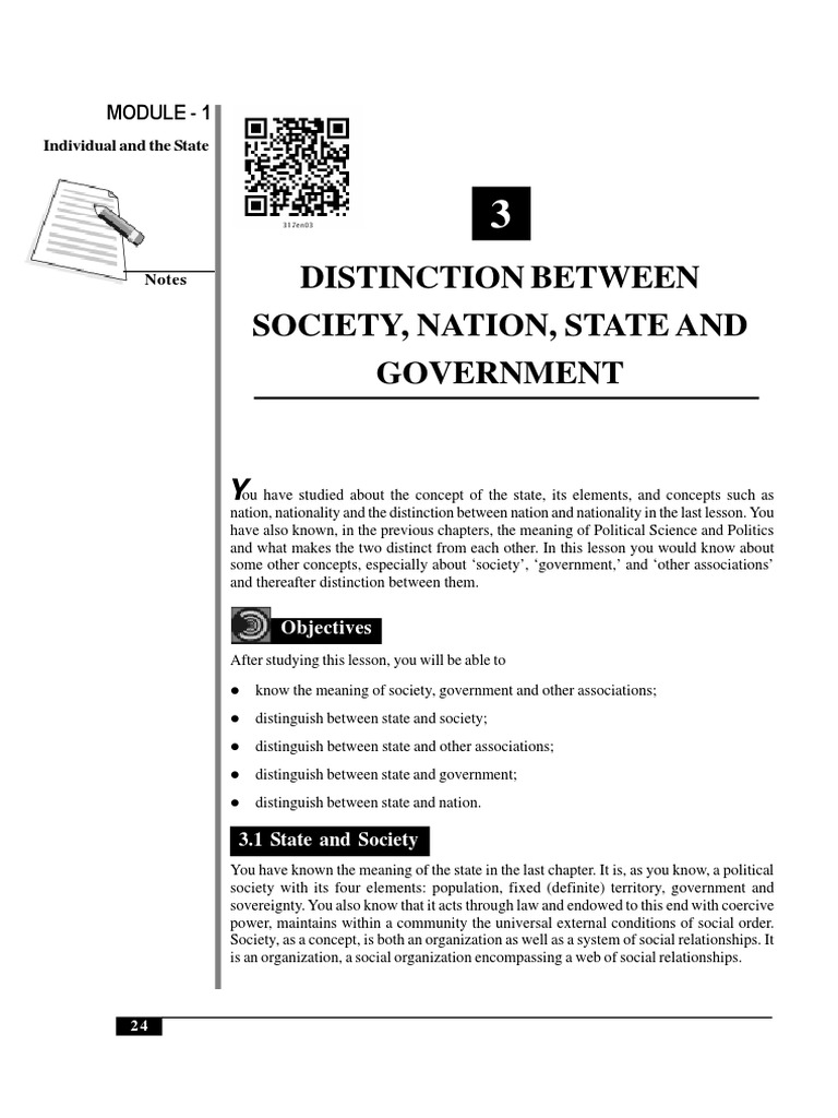 Distinguishing Between Society, Nation, State, Government, and Other ...