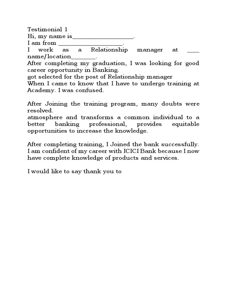 Testimonial Script PDF