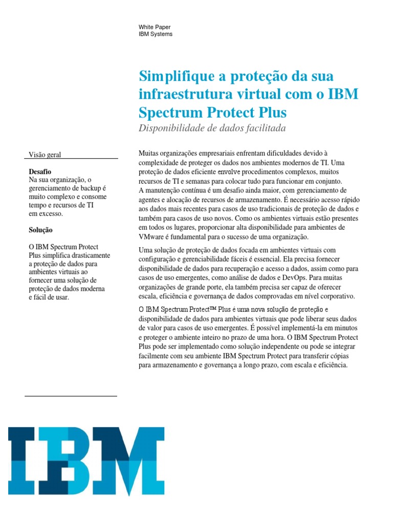 Simplifique A Proteção Da Sua Infraestrutura Virtual Com o IBM Spectrum ...