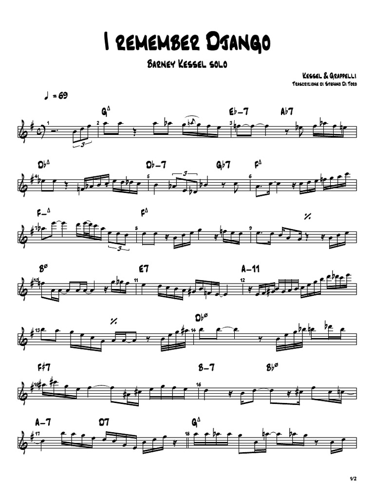 Barney Kesse - I Remember Django | PDF | Jazz Musicians | American Jazz Musicians