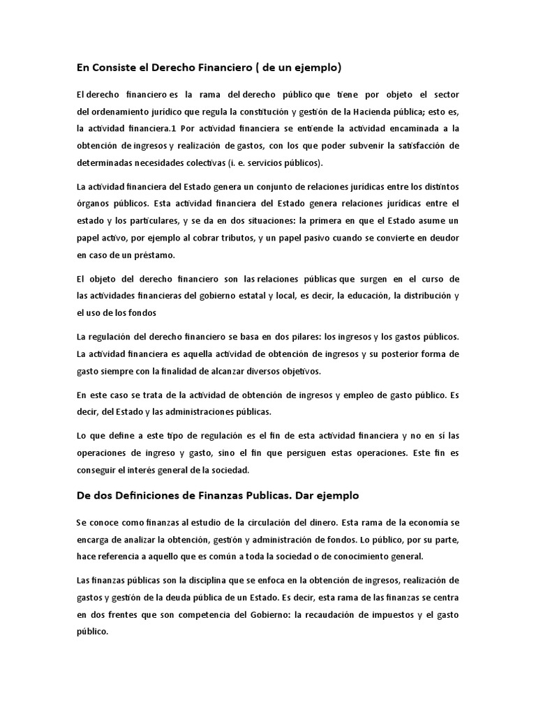 En Que Consiste El Derecho Financiero | PDF | Justicia | Crimen y violencia En Que Consiste El Derecho Financiero | PDF | Justicia | Crimen y violencia