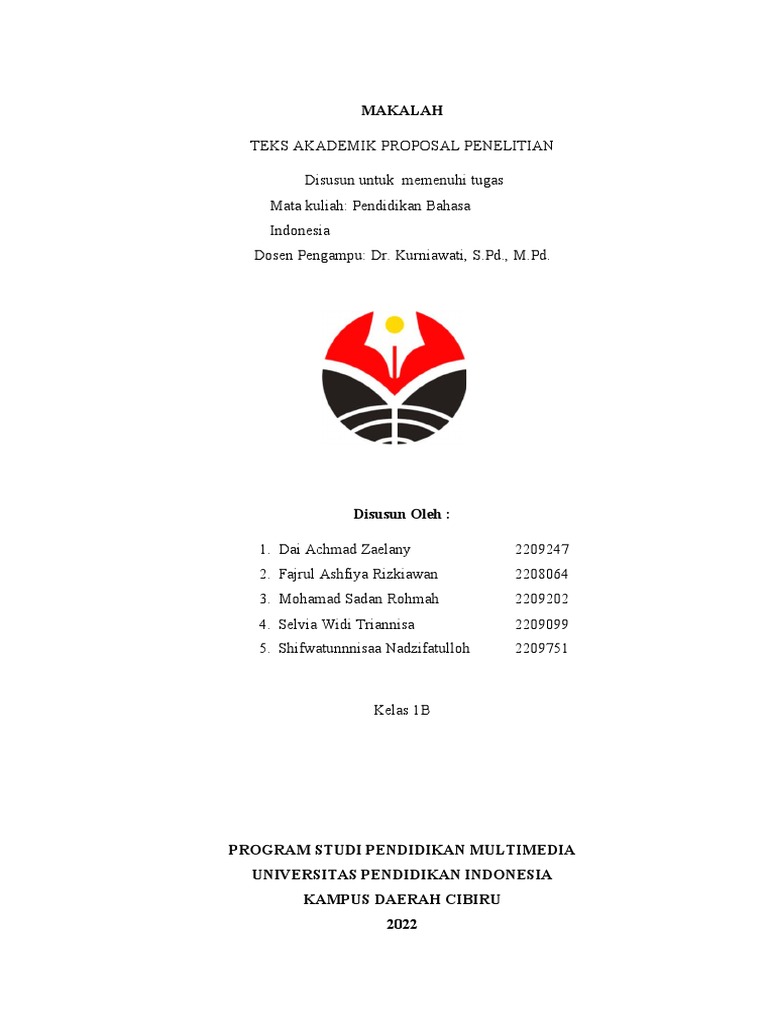 Teks Akademik Proposal Penelitian | PDF