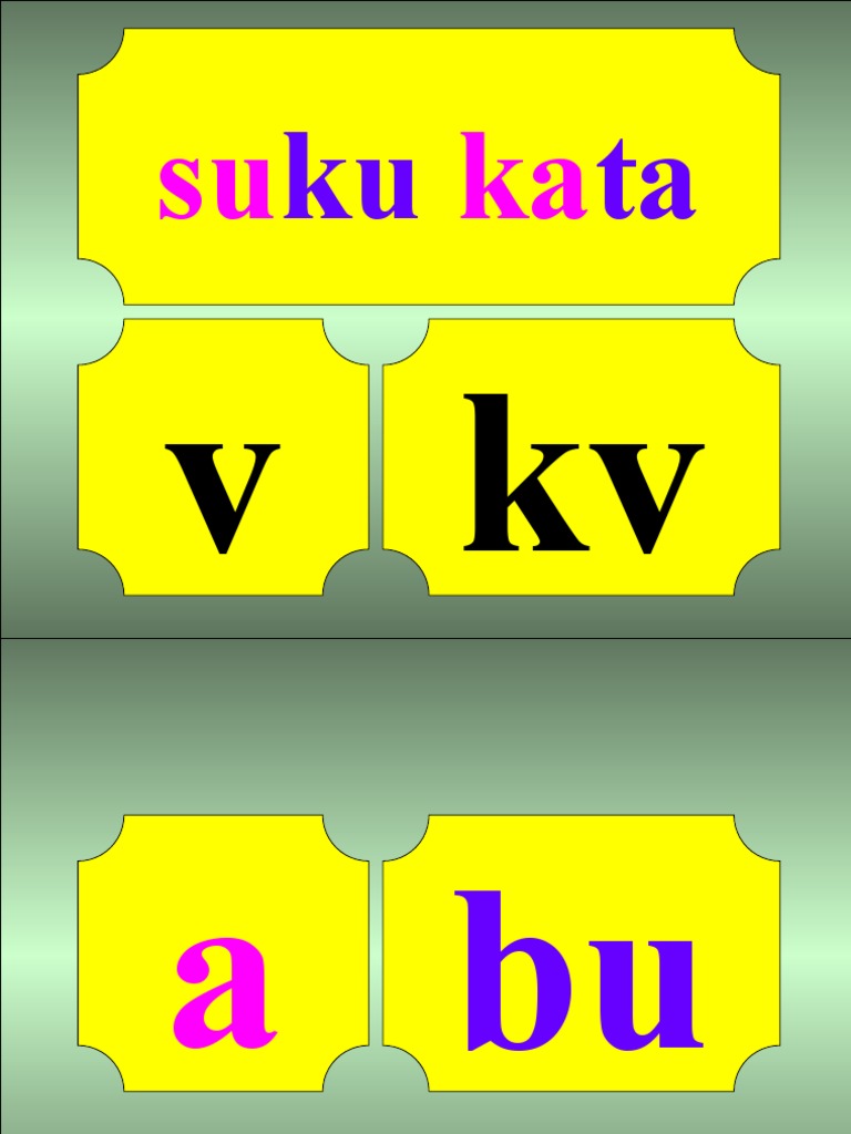 Suku Kata V + KV | PDF