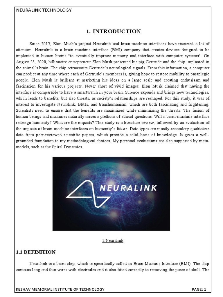 Understanding Neuralink Technology | PDF | Neuroscience