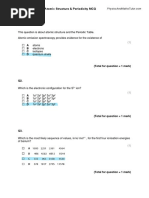 Atomic Structure & The Periodic Table (Multiple Choice) 1 QP | PDF | Ion | Ionic Bonding