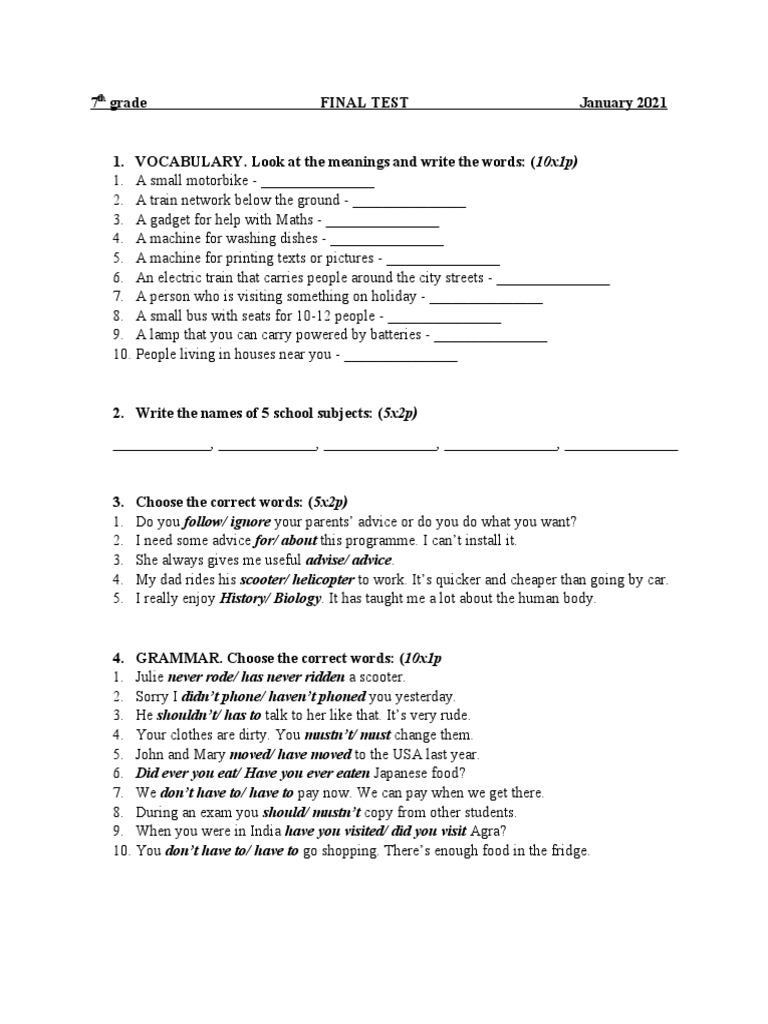 26 Test 7 | PDF | Cyberbullying | Linguistics