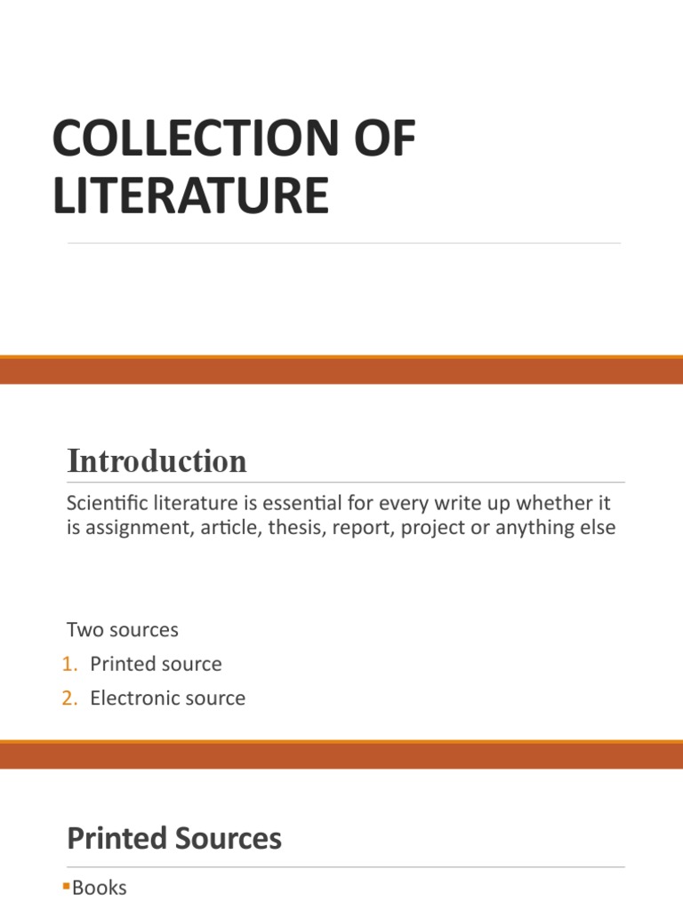 Collection of Literature 1 | PDF | Thesis | Books