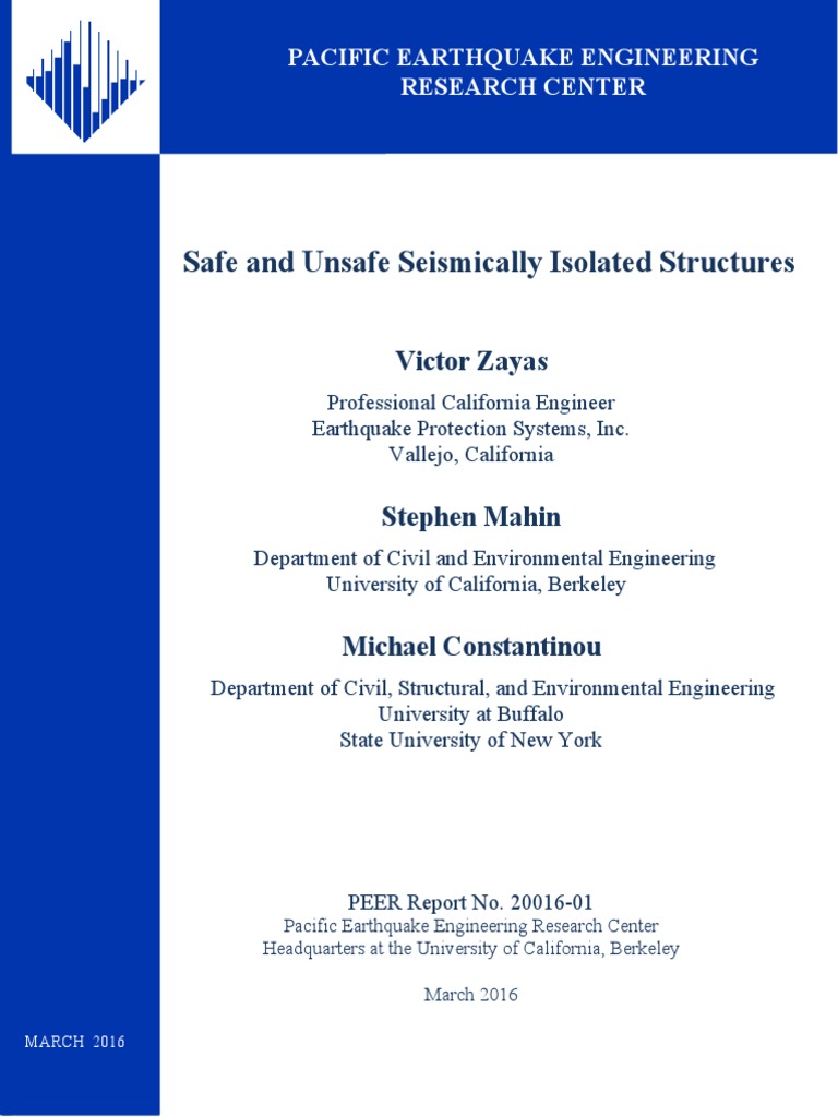 Safe and Unsafe Seismically Isolated Structures | Download Free PDF ... Safe and Unsafe Seismically Isolated Structures | Download Free PDF ...