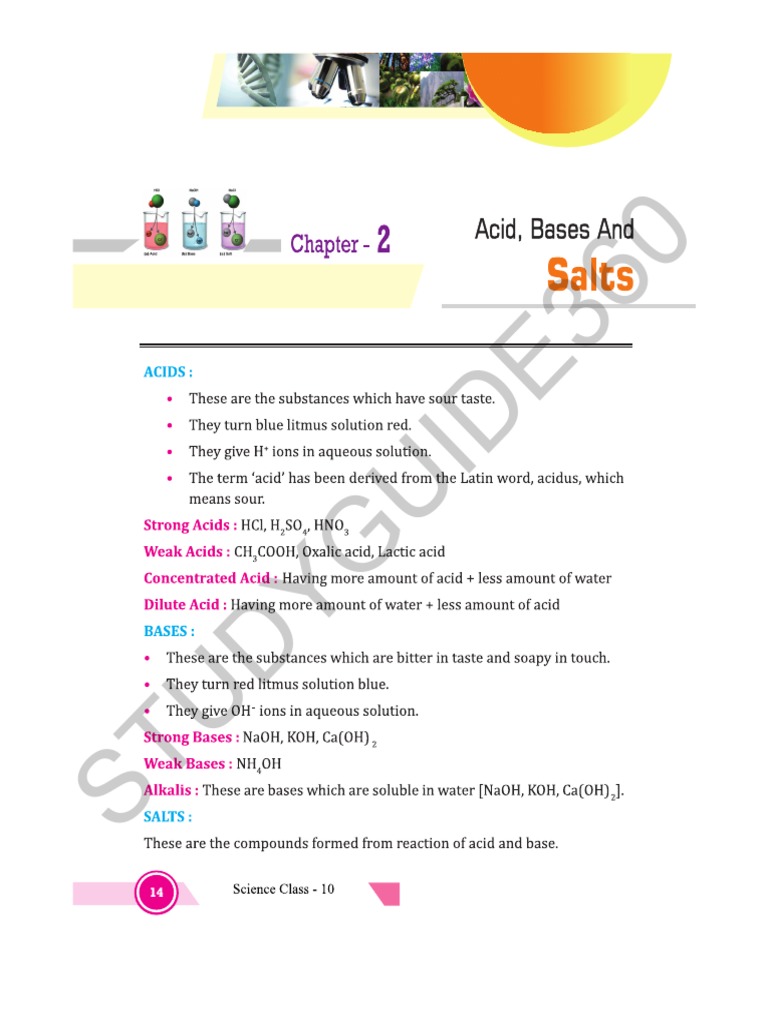 Class 10 Science Notes Chapter 2 Studyguide360 | PDF | Ph | Sodium ...