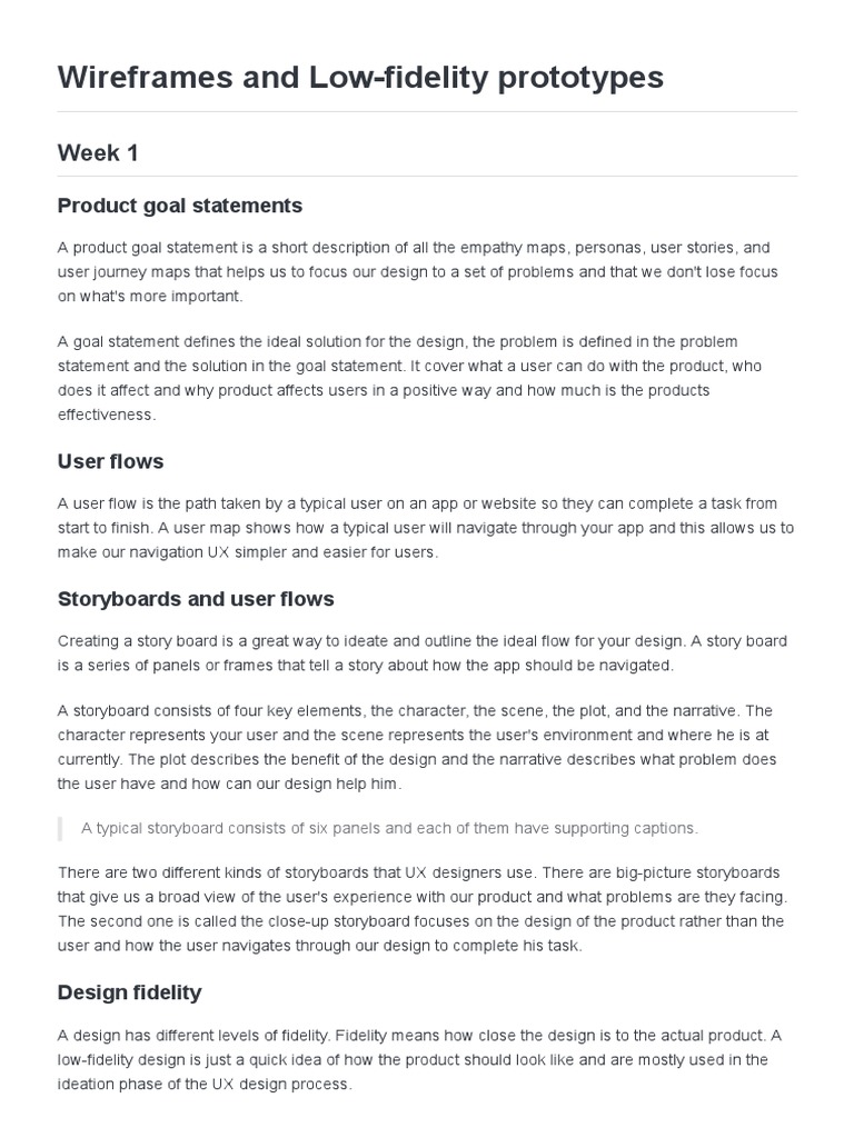 Wireframes and Low-Fidelity Prototypes | PDF | Design | Computing